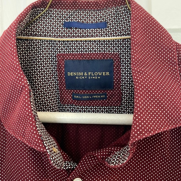 Denim & Flower | Shirts | Denim Flower Ricky Singh 0 Cotton Long Sleeve ...